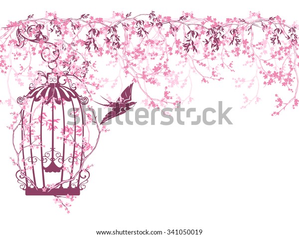 Spring Season Horizontally Seamless Border Vector Stock Vector (Royalty ...