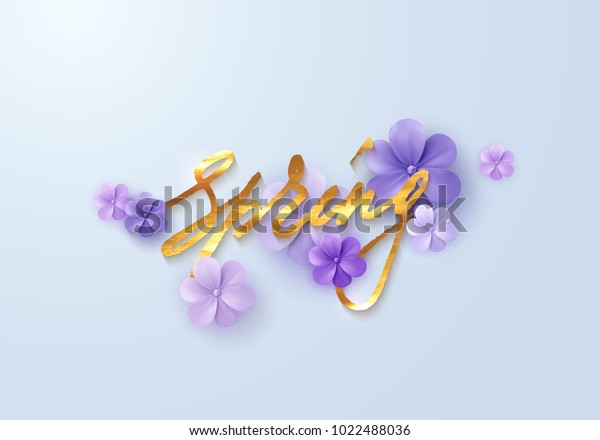 Spring Seasonal Cover Design Vector Floral Stock Vector (Royalty Free ...