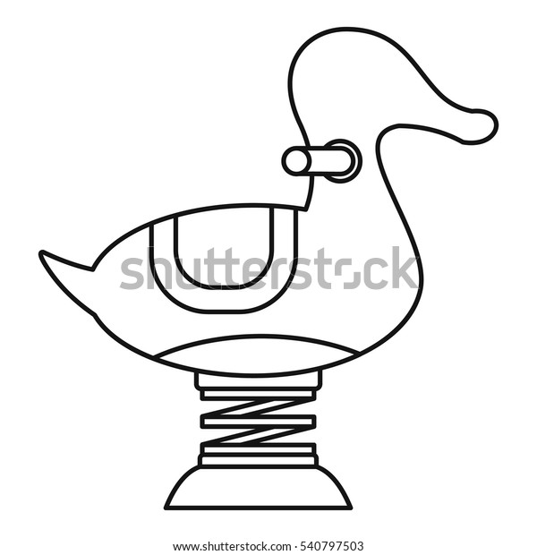 Spring See Saw Icon Outline Illustration Stock Vector (Royalty Free ...