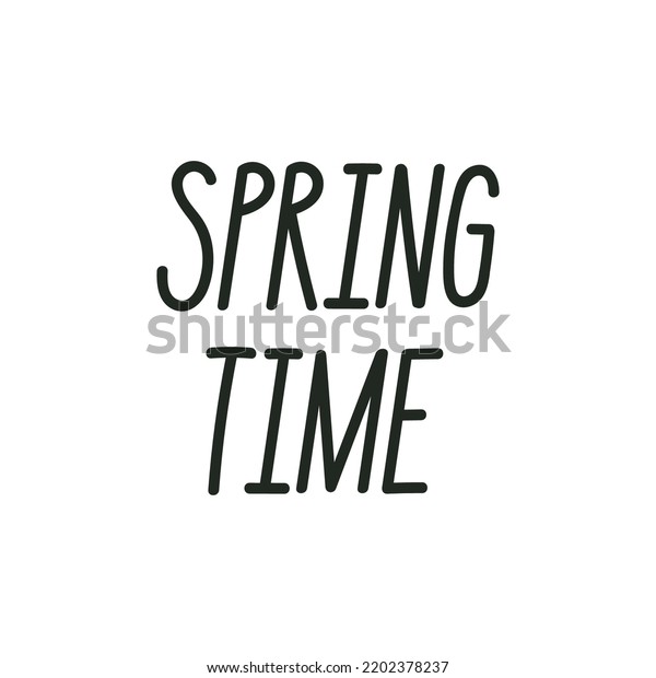Spring Time Hand Drawn Lettering This Stock Vector (Royalty Free ...