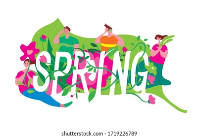 Spring Vacation Illustration Series Stock Vector (Royalty Free ...