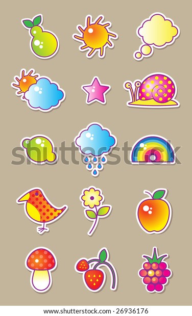 Spring Vector Fancy Set Stock Vector (Royalty Free) 26936176 | Shutterstock