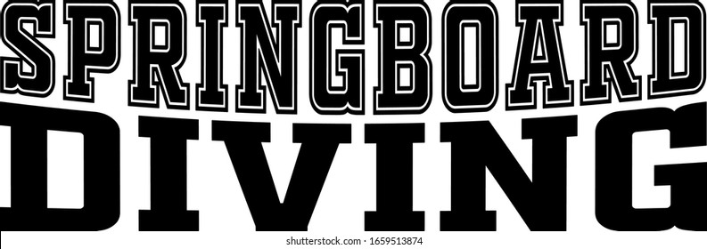 Springboard Driving Text Illustration Black Stock Vector (Royalty Free ...