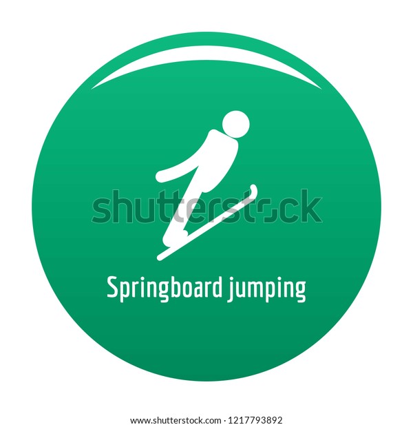 Springboard Jumping Icon Simple Illustration Springboard Stock Vector ...