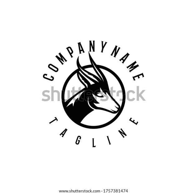 Springbok Logo Design Template Awesome Springbok Stock Vector (Royalty ...