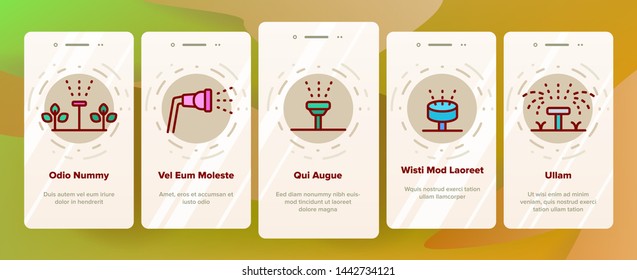 Sprinklers Irrigation Technology Vector Onboarding Mobile Stock Vector ... Sprinklers Irrigation Technology Vector Onboarding Mobile Stock Vector ...