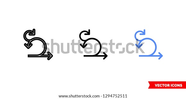 Sprint Iteration Icon 3 Types Color Stock Vector (Royalty Free ...