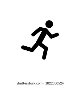 Stumbling Man Icon Isolated On White Stock Vector (Royalty Free ...