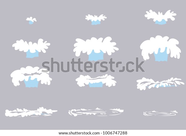 Sprite Sheet Animation Water Splash Fountain 스톡 벡터(로열티 프리) 1006747288