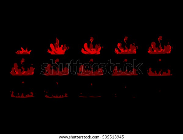 Sprite Sheet Blood Splashes Animation Game: vetor stock (livre de ...