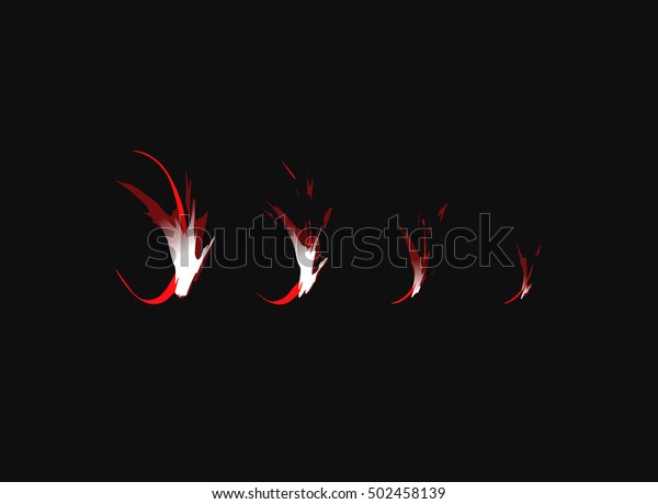 Sprite Sheet Blood Sword Attack Blood Stock Vector (Royalty Free) 502458139