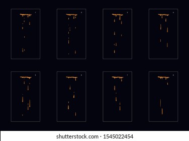 Sprite Sheet Dust Drops Animation Falling 스톡 벡터(로열티 프리) 1545022454 ...