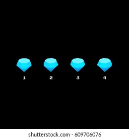 Sprite Sheet Spinning Game Item Blue Stock Vector (Royalty Free ...