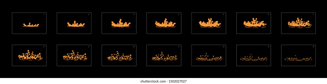 Sprite Sheet Water Drop Liquid Drop: เวกเตอร์สต็อก (ปลอดค่าลิขสิทธิ์ ...