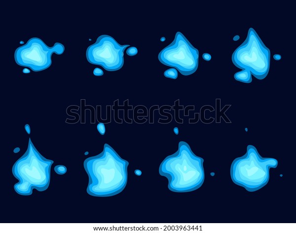 Sprite Sheet Water Orb Blue Water: เวกเตอร์สต็อก (ปลอดค่าลิขสิทธิ์ ...