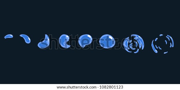 Sprite Sheet Water Trap Splash Animation Stock Vector (Royalty Free ...