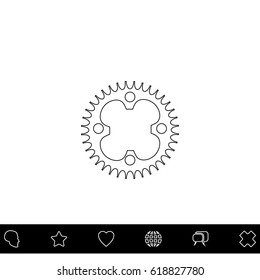 Sprockets Black Outline Vector Icon Editable: เวกเตอร์สต็อก (ปลอดค่า ...