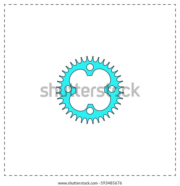 Sprockets Outline Vector Icon Black Editable Stock Vector (Royalty Free ...