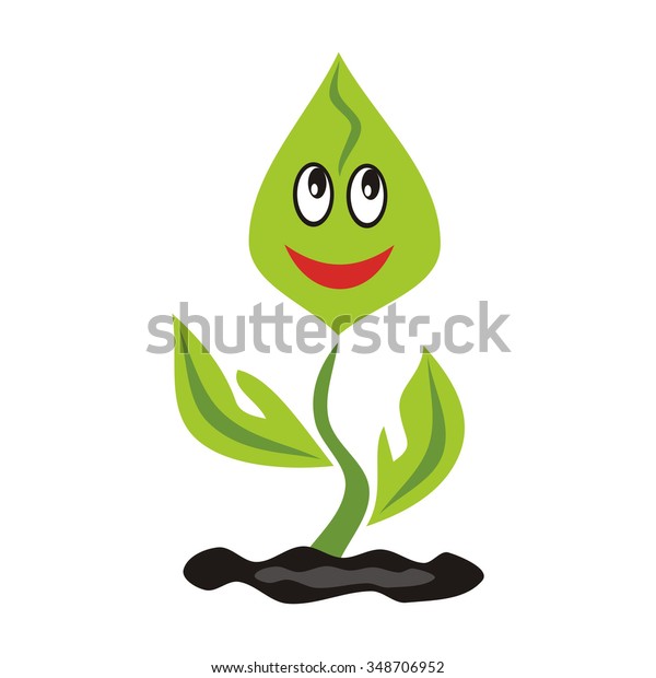 Sprout Cute Cartoon Vector Illustration: เวกเตอร์สต็อก (ปลอดค่า ...