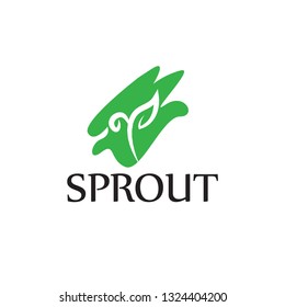 Sprout Logo Design Stock Vector (Royalty Free) 1324404200
