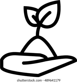 Sprout Outline Icon Stock Vector (Royalty Free) 489641179 | Shutterstock
