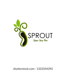 Sprouts Logo Vector Organic Logo Template Stock Vector (Royalty Free ...