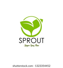 Sprouts Logo Vector Organic Logo Template Stock Vector (Royalty Free ...