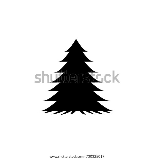 Spruce Tree Icon On White Background Stock Vector (Royalty Free ...