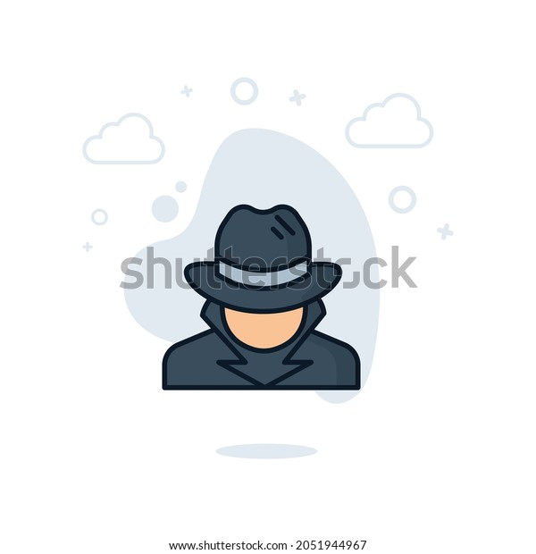 Spy Agent Icon Vector Illustration Agent Stock Vector (Royalty Free ...