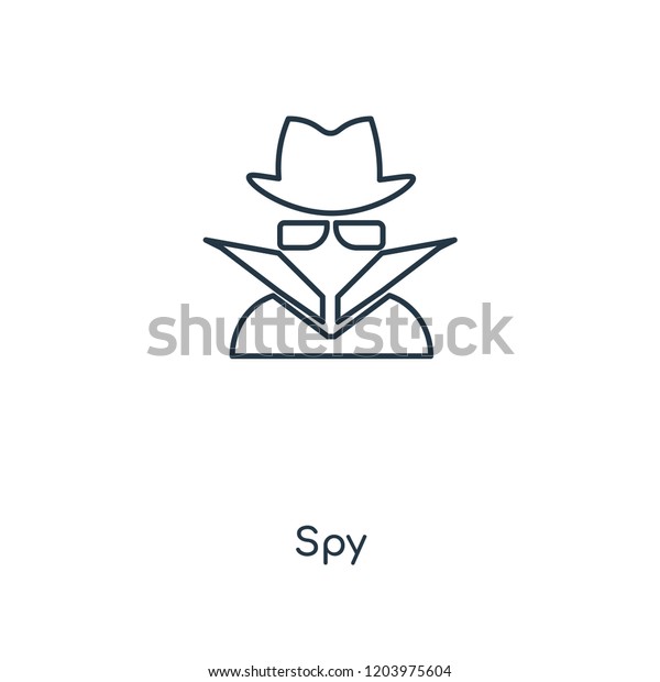 Spy Concept Line Icon Linear Spy Stock Vector (Royalty Free) 1203975604 ...