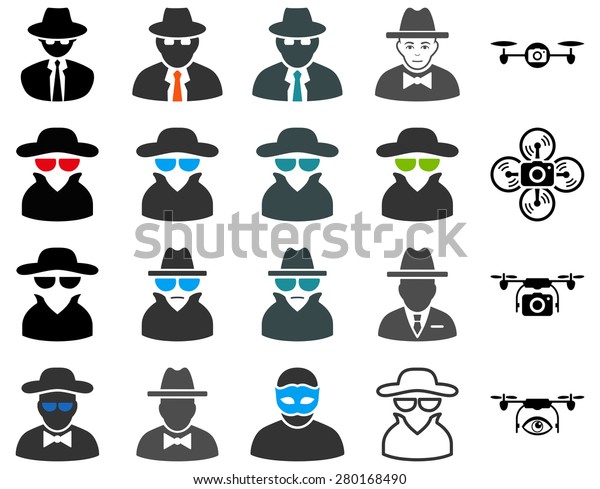 Spy Vector Icon Set Symbols On Stock Vector (Royalty Free) 280168490 ...