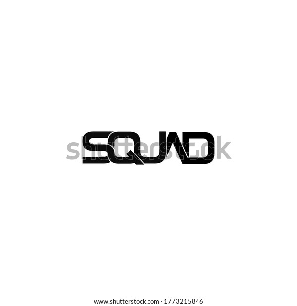 Squad Letter Original Monogram Logo Design Stock Vector (Royalty Free ...