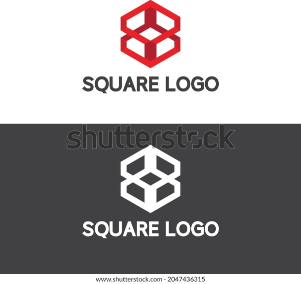 Square 3d Logo Designsquare Icon Vector Stock Vector (Royalty Free ...