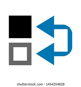 Square Arrow Icon Flat Illustration Square Stock Vector (Royalty Free ...