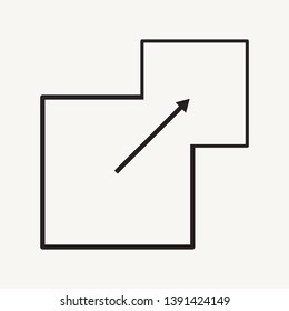 Square Arrow Transition Sign Transformation Stock Vector (Royalty Free ...