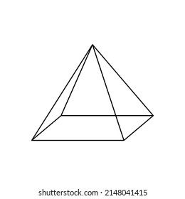 Square Base Pyramid On White Background Stock Vector (Royalty Free ...