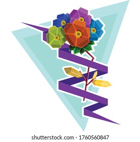 Square Flower Vector Beautiful Art Stock Vector (Royalty Free ...