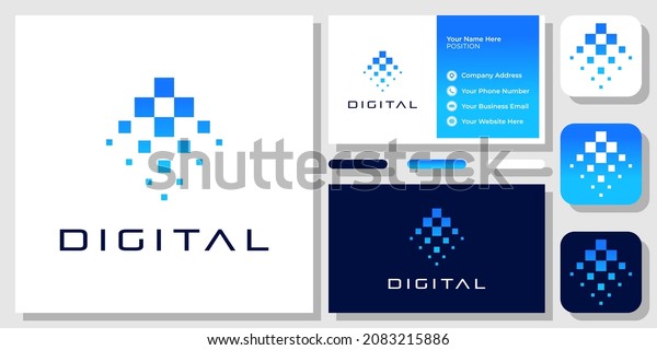 Square Box Digital Technology Innovation Sphere Stock Vector (Royalty ...