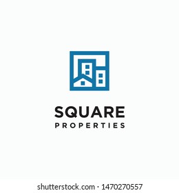 Square Building Logo Design Stock Vector (Royalty Free) 1470270557