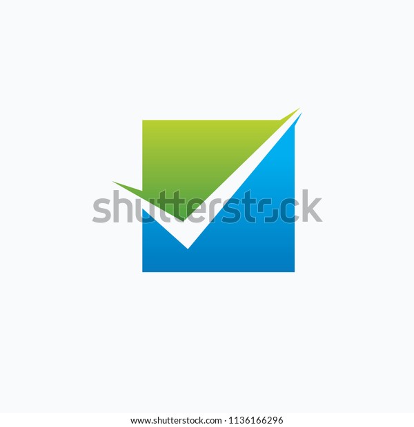 Square Check Mark Logo Stock Vector (Royalty Free) 1136166296 ...