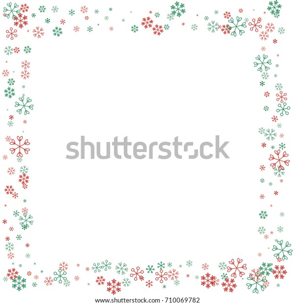 Square Christmas Border Frame Random Scatter Stock Vector (Royalty Free ...