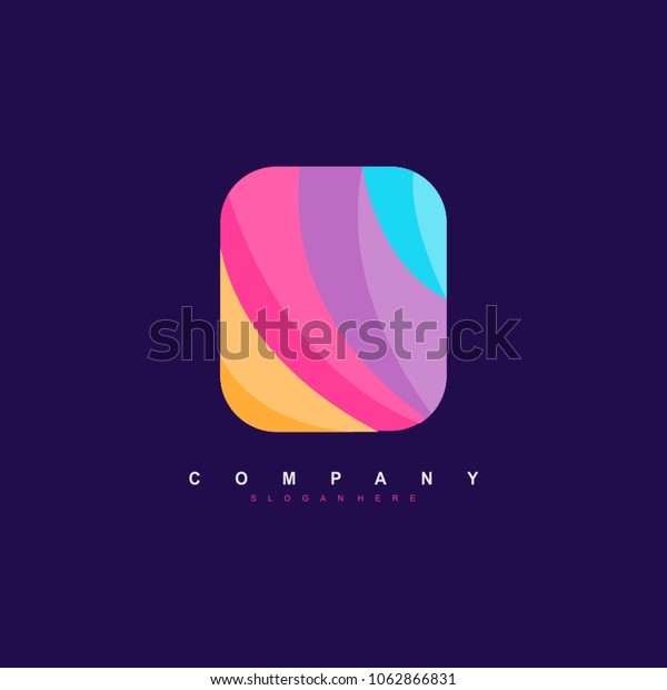 Square Colorful Logo Template Stock Vector (Royalty Free) 1062866831 ...