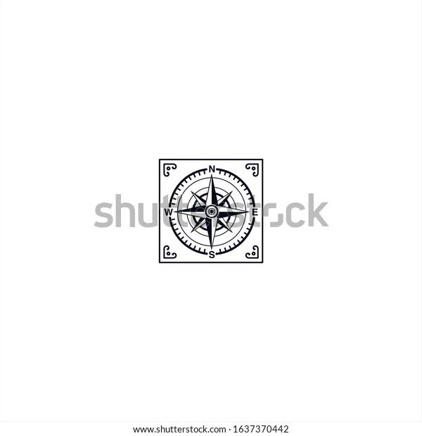 Square Compass Logo Design Template Idea Stock Vector (Royalty Free ...