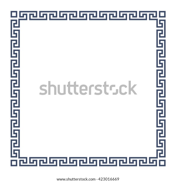 Square Decorative Greek Frame Design Vector Stock Vector (Royalty Free ...