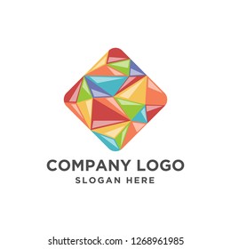 Square Diamond Logo Design Vector Template Stock Vector (Royalty Free ...