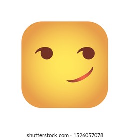 Square Emoticon Angry Face Character Icon Stock Vector (Royalty Free ...