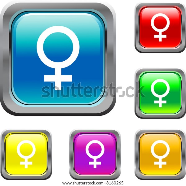 Square Female Gender Buttons Stock Vector (Royalty Free) 8160265 ...