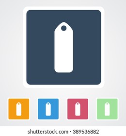 Square Flat Buttons Icon Price Tag Stock Vector (Royalty Free) 389536882