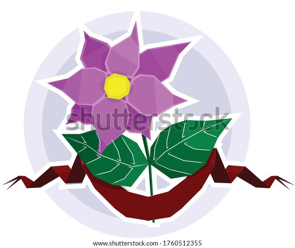 Square Flower Vector Beautiful Art Stock Vector (Royalty Free ...
