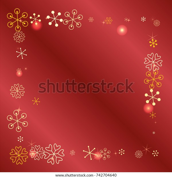Square Frame Border Christmas Background Random Stock Vector (Royalty ...
